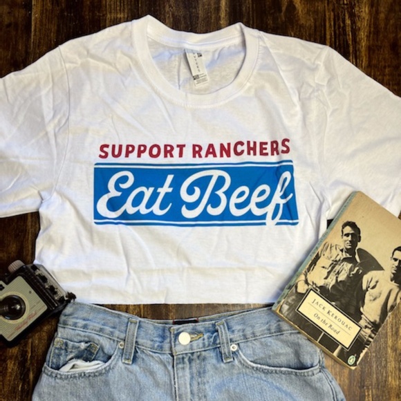 Tops | Support Ranchers Eat Beef Crop Top | Poshmark